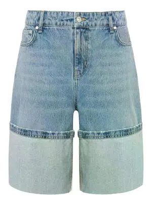 Moschino Turn-up Hem Denim Shorts - Blue