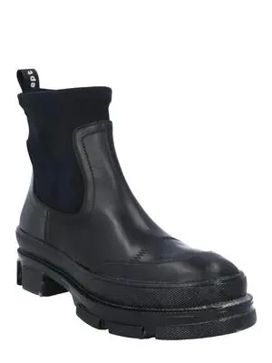 MOA CONCEPT Elastic-Panelled Lug Sole Boots