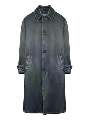 MAISON MARGIELA Waxed Button-up Coat - Grey