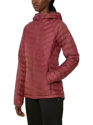 Columbia Hooded Chevron-Quilted Puffer Jacket Red