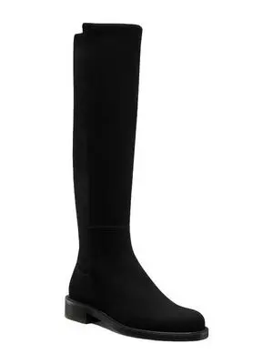 STUART WEITZMAN 5050 Gisele Knee High Boot - Black Suede