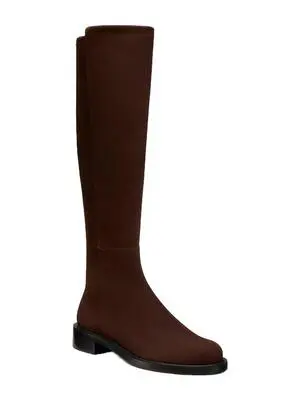 STUART WEITZMAN 5050 Gisele Knee High Boot - Walnut/walnut/black