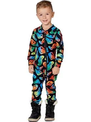DEUX PAR DEUX One-piece Thermal Underwear - Smiley Face Boy