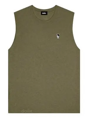 DALIX Astronaut Muscle Tank - Heather Olive