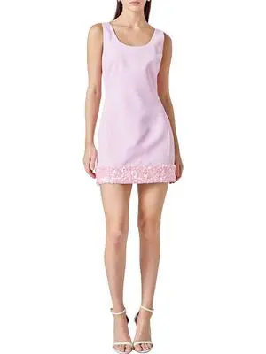 Endless Rose Sequin Hem Sleeveless Mini Dress - Pink