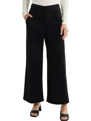 Wit & Wisdom Skyrise Patch Pocket Wide-Leg Pants Black