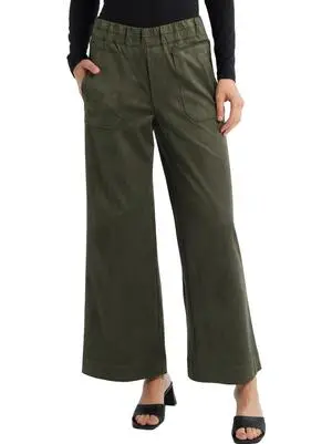 Wit & Wisdom Skyrise Patch Pocket Wide-leg Pants - Laurel Wreath