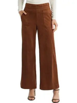 Wit & Wisdom Skyrise Patch Pocket Wide-Leg Pants Tobacco