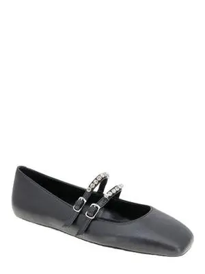 Bcbgmaxazria Harisa Mary Jane Flat Black/rhinestone