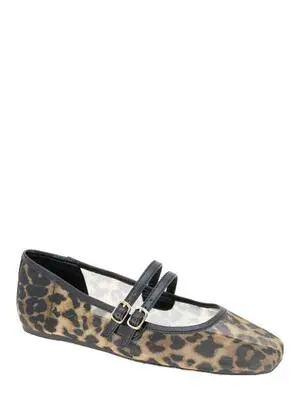 Bcbgmaxazria Harisa Mary Jane Flat - Cheetah Print