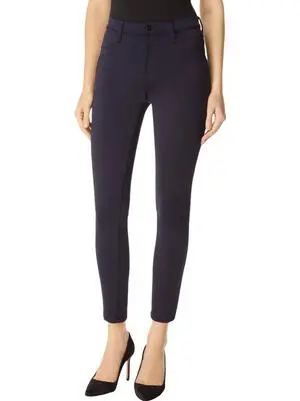 J Brand Alana High-waist Crop Scuba Knit Skinny Jeans - Navy