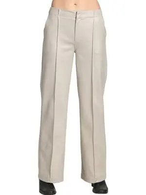 APNY Pintuck Wide-leg Pants - Champagne