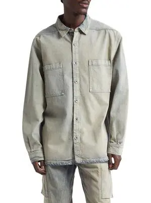 Rick Owens Jumbo Denim Outershirt - Mineral Pearl