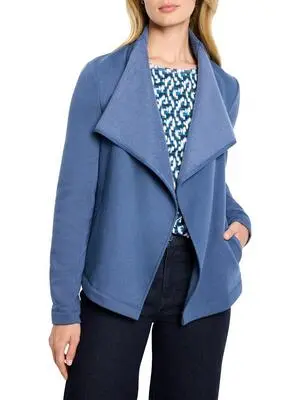 NIC+ZOE Knit Moto Jacket - Ocean