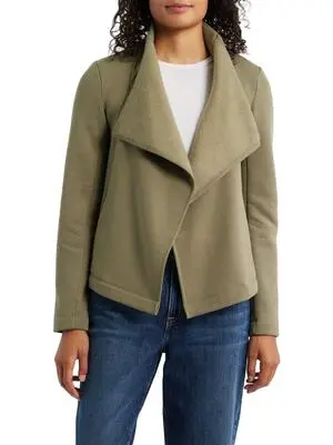 NIC+ZOE Knit Moto Jacket - Olivewood