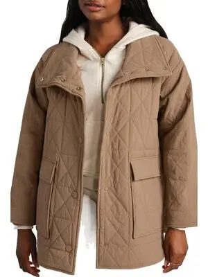 RHONE Monterey Water Repellent Quilted Jacket - Desert Taupe