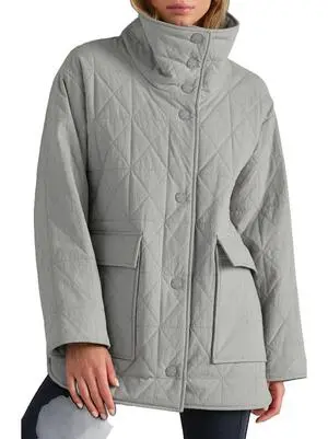 RHONE Monterey Water Repellent Quilted Jacket - Grey Sky