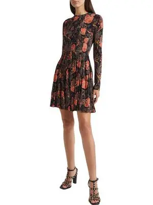 Ulla Johnson Bendetta Floral Print Knit-jersey Minidress - Night Lily