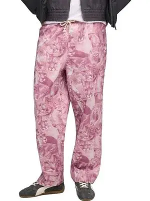 PUMA Allover Cat Print Drawstring Pants