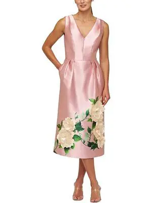 KAY UNGER Briella Midi Dress - Pink