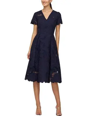 KAY UNGER Luna Midi Dress - Blue