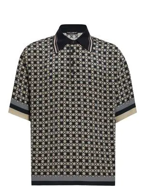 Dolce & Gabbana Ed Marocain Crêpe Polo Shirt - Print