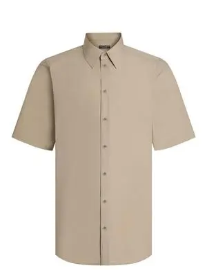 Dolce & Gabbana Extra Fine Poplin Gold Shirt - Beige