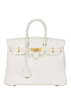 Hermès Epsom Birkin 25 Handbag - White