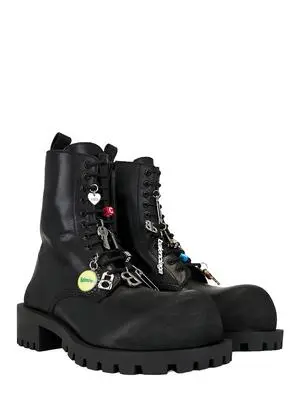 Balenciaga Hummer Lace-up Bootie - Black