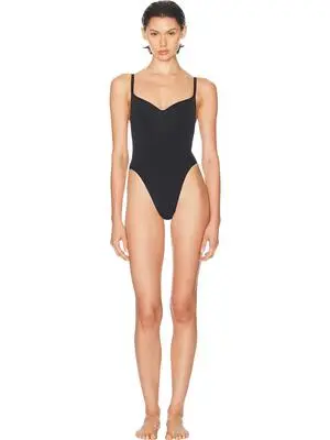 SKIMS Seamless Sculpt Thong Bodysuit - Onyx