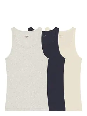 SKIMS Cotton Rib Tank 3-pack - Ecru Multi