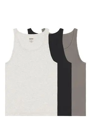 SKIMS Cotton Rib Tank 3-pack - Heather Multi