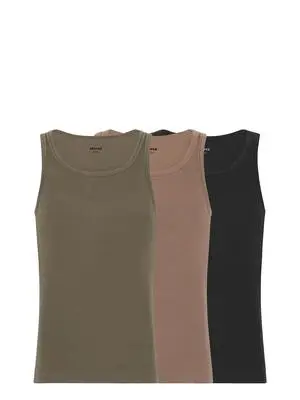 SKIMS Cotton Rib Tank 3-Pack Jungle Multi