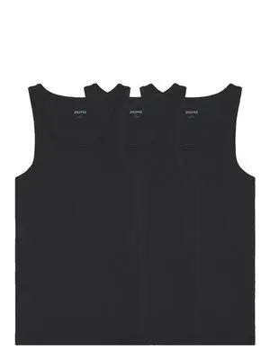 SKIMS Cotton Rib Tank 3-pack - Onyx