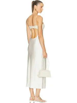 SEROYA Peony Midi Dress - Eggshell