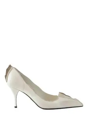 Prada 85mm Antiqued Leather Pumps - Neutrals