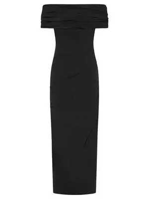 Rachel Gilbert Camille Draped Off-shoulder Maxi Dress - Black