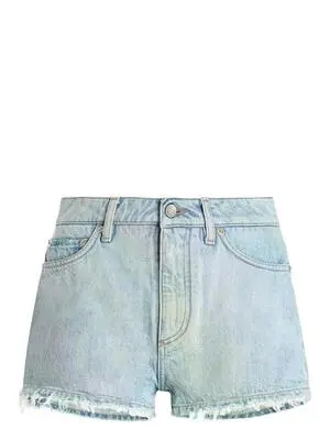 Dolce & Gabbana Frayed Denim Shorts - Blue