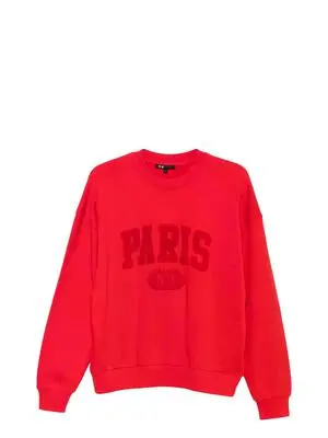 Maje Paris-embellished Sweatshirt - Red