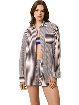 Solid & Striped Avril Striped Button-down Shirt - Brown