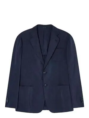 GIORGIO ARMANI Giorgio Armani Upton Line Single-Breasted Washed Silk Jacket
