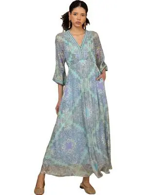 Hale Bob Emerie Chiffon Maxi Dress - Blue