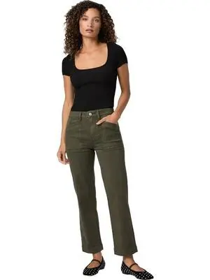 Paige Quincy Ankle Trousers - Green