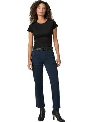 Paige Quincy Ankle Trousers - Navy