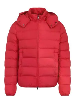 Moncler Hooded Quilted Down Jacket - Red