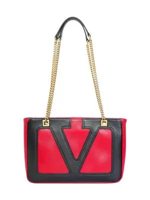 Valentino Garavani V-logo Chain Tote Bag - Red