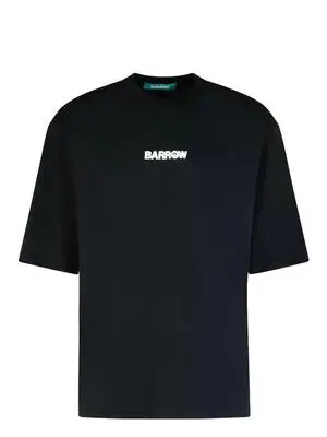 BARROW Crew-neck Bear-print T-shirt - Black