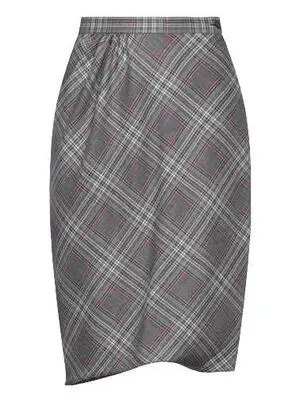 VIVIENNE WESTWOOD Tartan Virgin Wool Midi Skirt - Grey