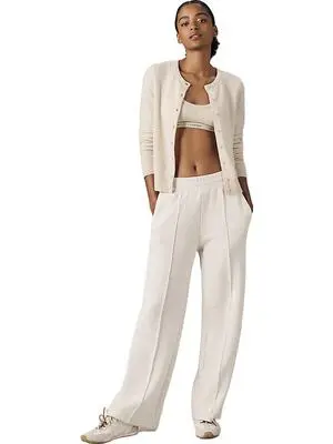 Varley The Wide Leg 30" Pants - Ivory Marl