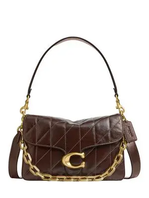 COACH Chain Tabby Shoulder Bag With Quilting Brass